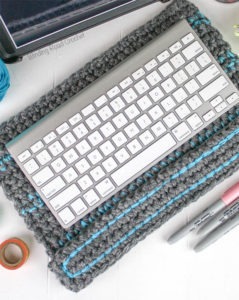 Quick Keyboard Wrist Rest Free Crochet Pattern - Winding Road Crochet