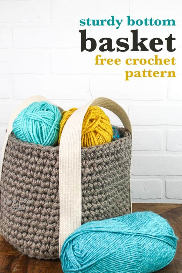 Sturdy Bottom Basket Free Crochet Pattern - Winding Road Crochet