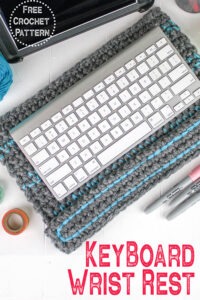 Quick Keyboard Wrist Rest Free Crochet Pattern - Winding Road Crochet