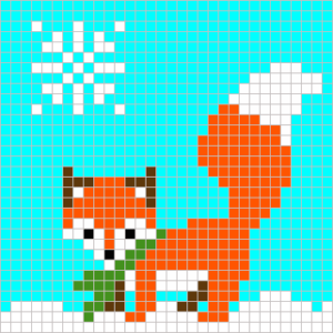 Winter Fox C2C Square Graph - Winding Road Crochet