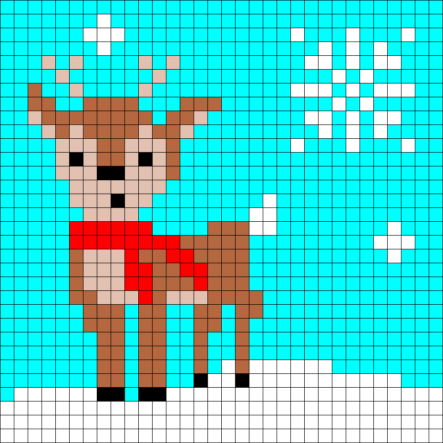 Shy Deer C2C Crochet Square Graph - Winding Road Crochet