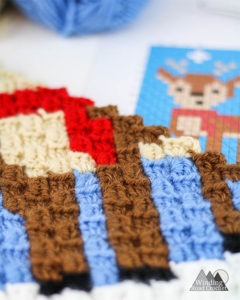 Shy Deer C2C Crochet Square Graph - Winding Road Crochet