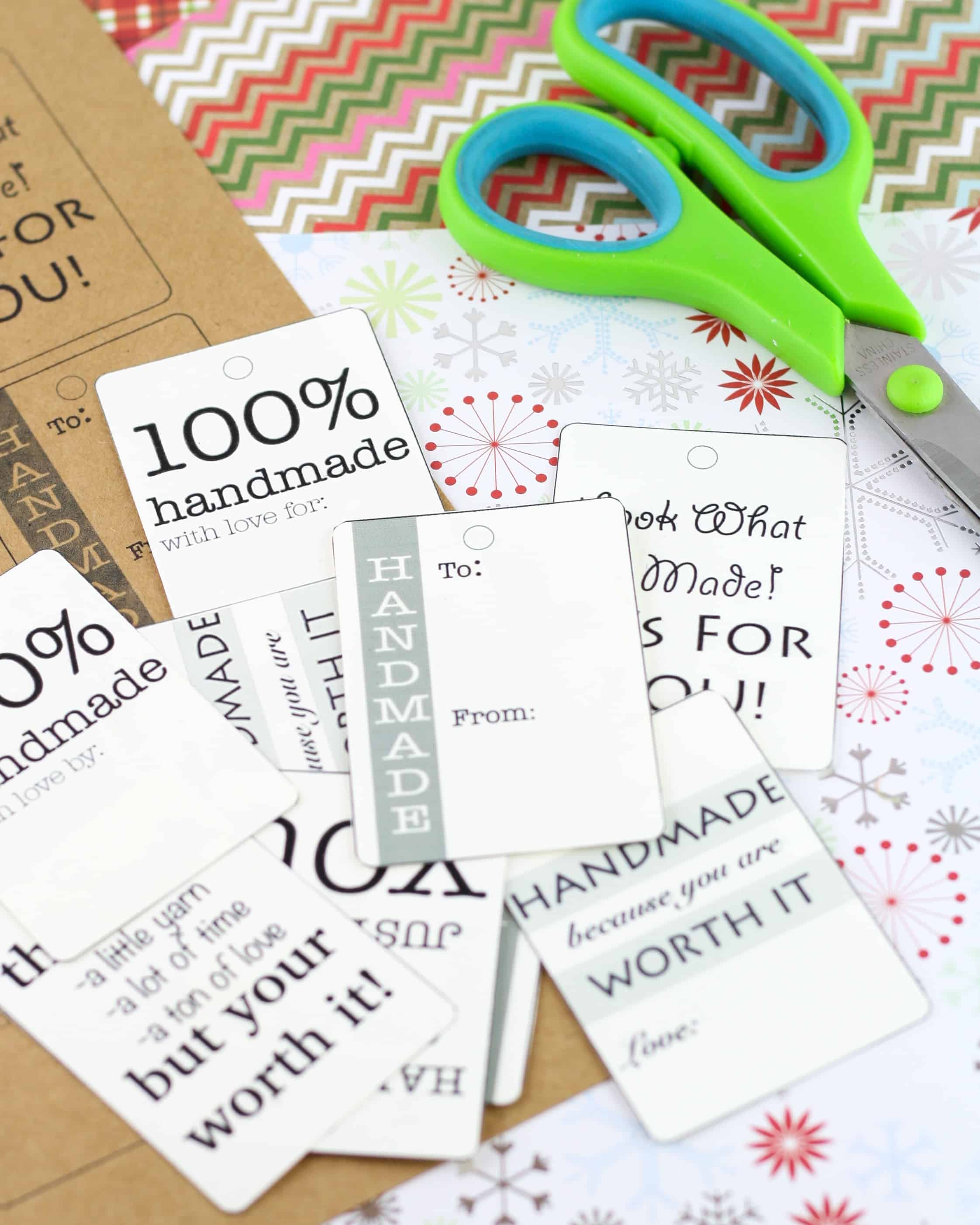 Printable Gift Tags for Handmade Gifts - Winding Road Crochet