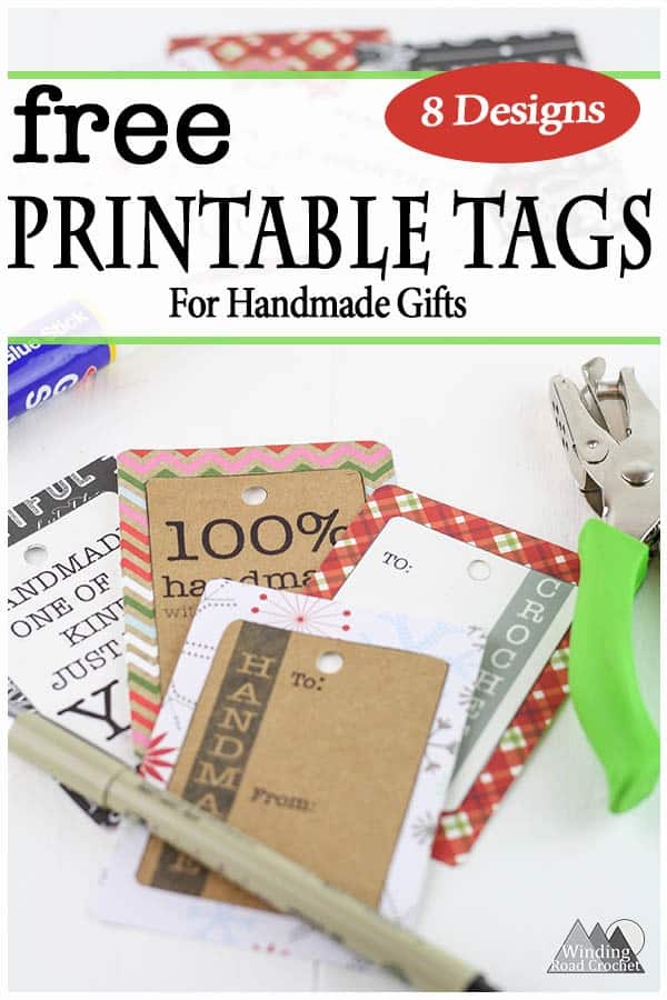 Printable Gift Tags for Handmade Gifts - Winding Road Crochet