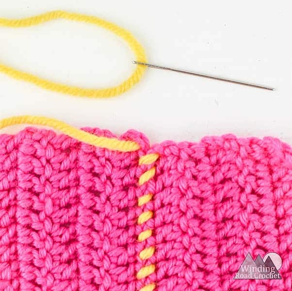 How to Sew Crochet Pieces Together - Winding Road Crochet