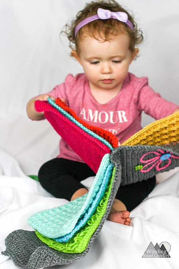 Crochet Sensory Book Free Pattern - Winding Road Crochet