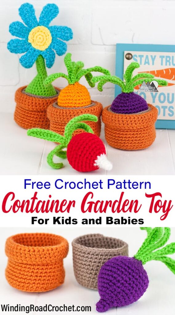 How to Crochet a Baby Toy Garden: Free Pattern - Winding Road Crochet