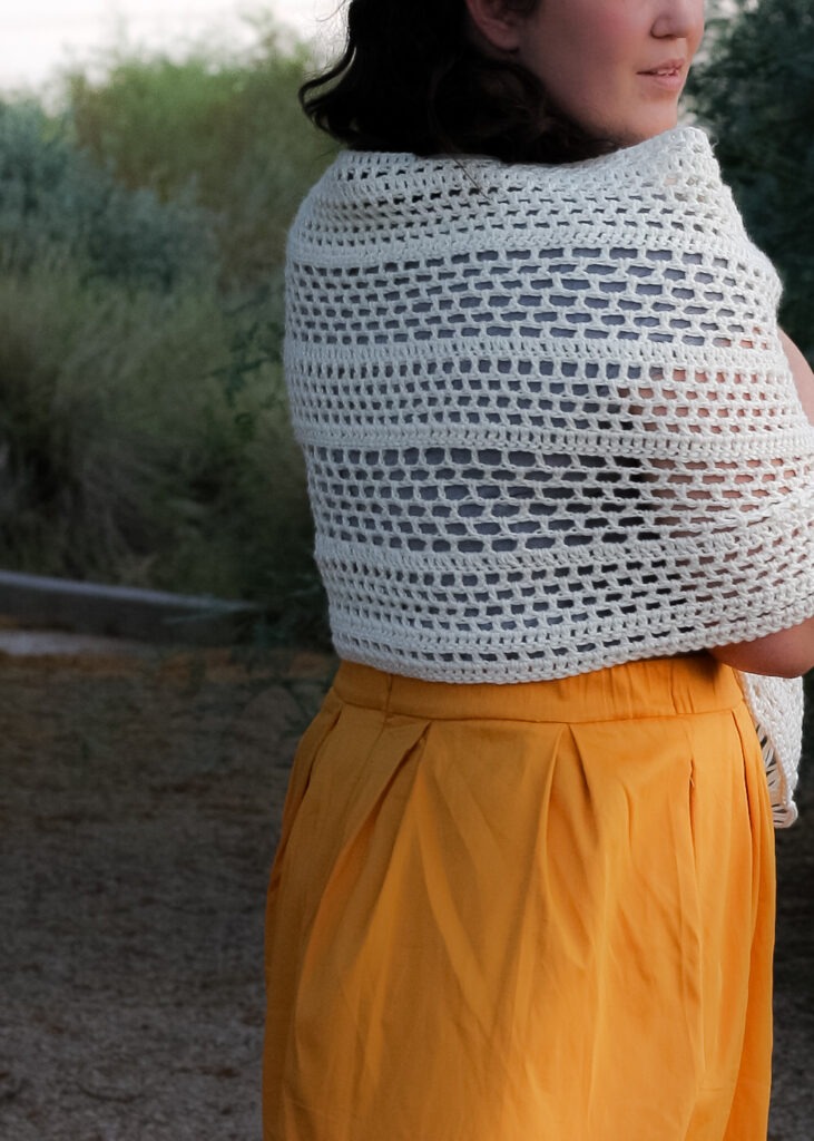 Quick and Easy Crochet Boho Shawl Free Pattern - Winding Road Crochet