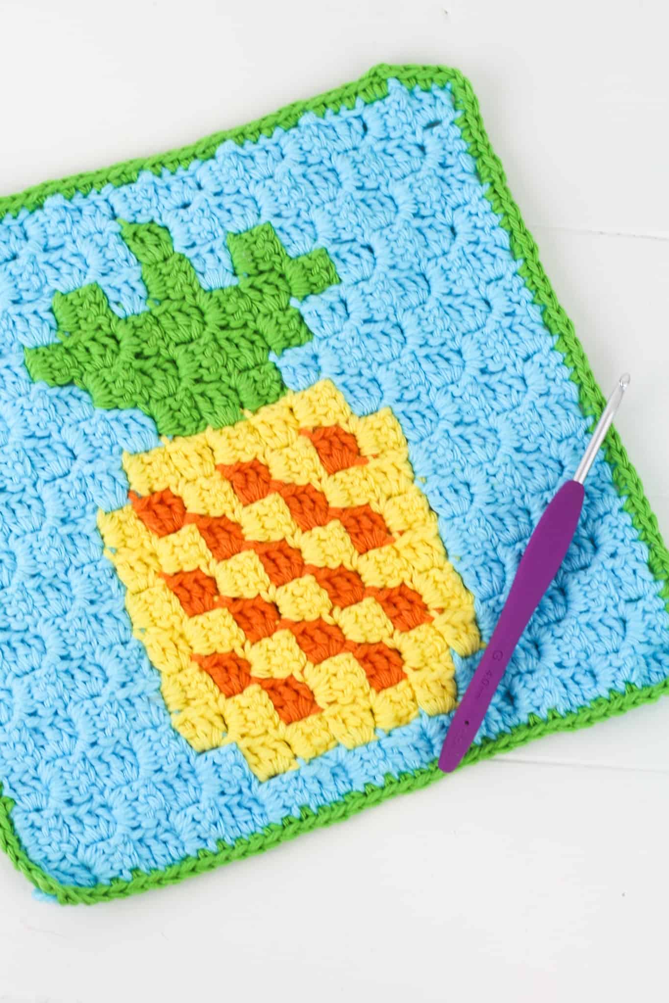 Single Pineapple Crochet Pattern Graph