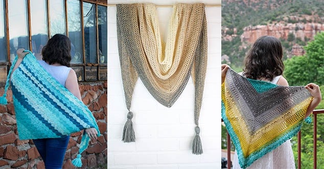 Quick and Easy Crochet Boho Shawl Free Pattern - Winding Road Crochet
