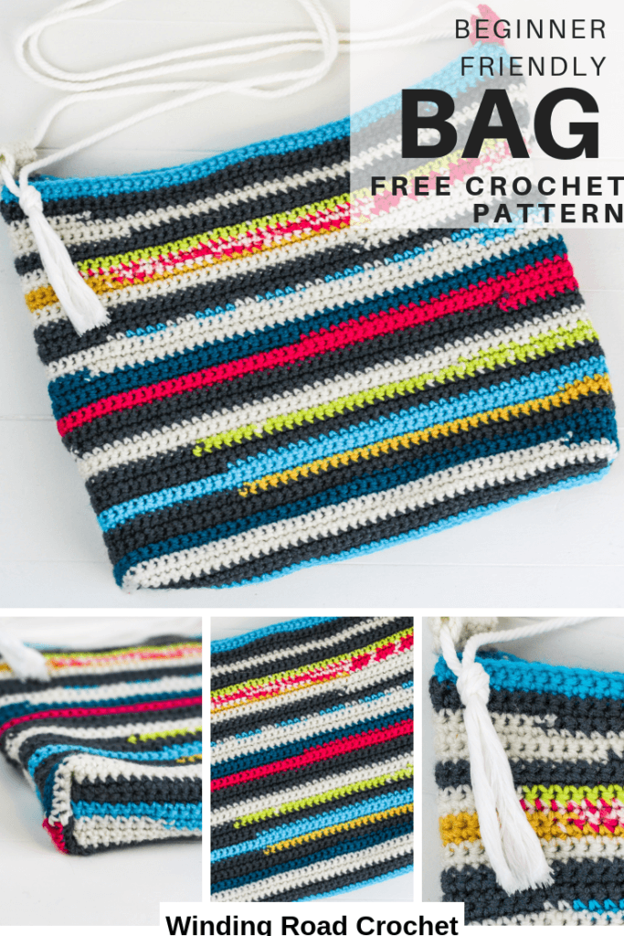 How to make a Flat Bottom Bag from a Crochet Rectangle - Winding Road
