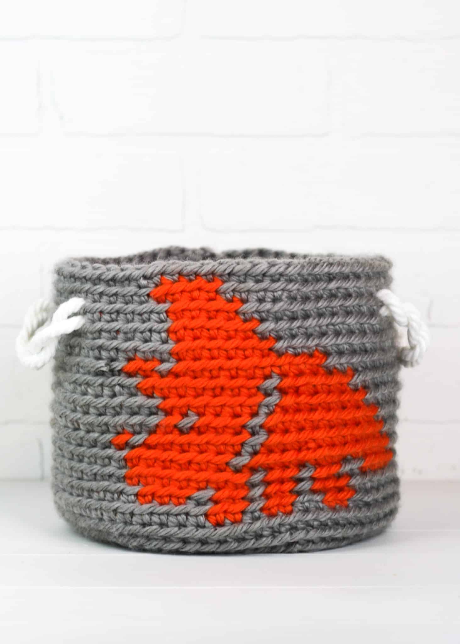 Crochet Dinosaur Basket: Triceratops - Winding Road Crochet