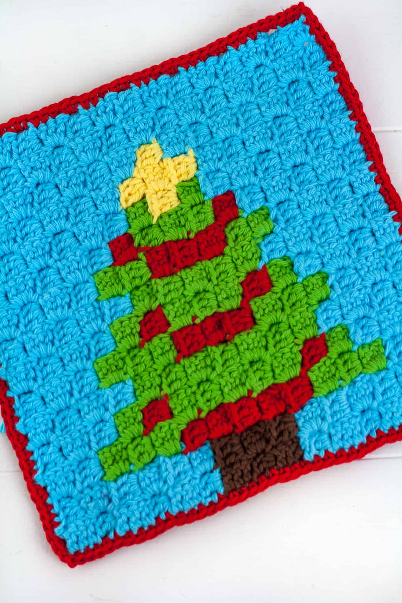 Christmas Tree C2C Crochet Graph - Winding Road Crochet