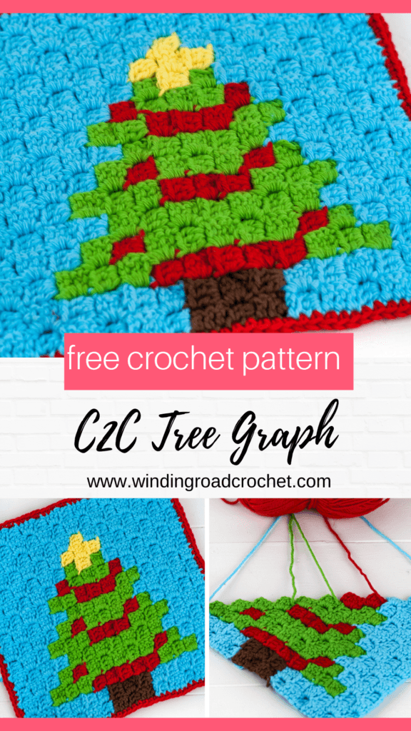 Christmas Tree C2C Crochet Graph - Winding Road Crochet
