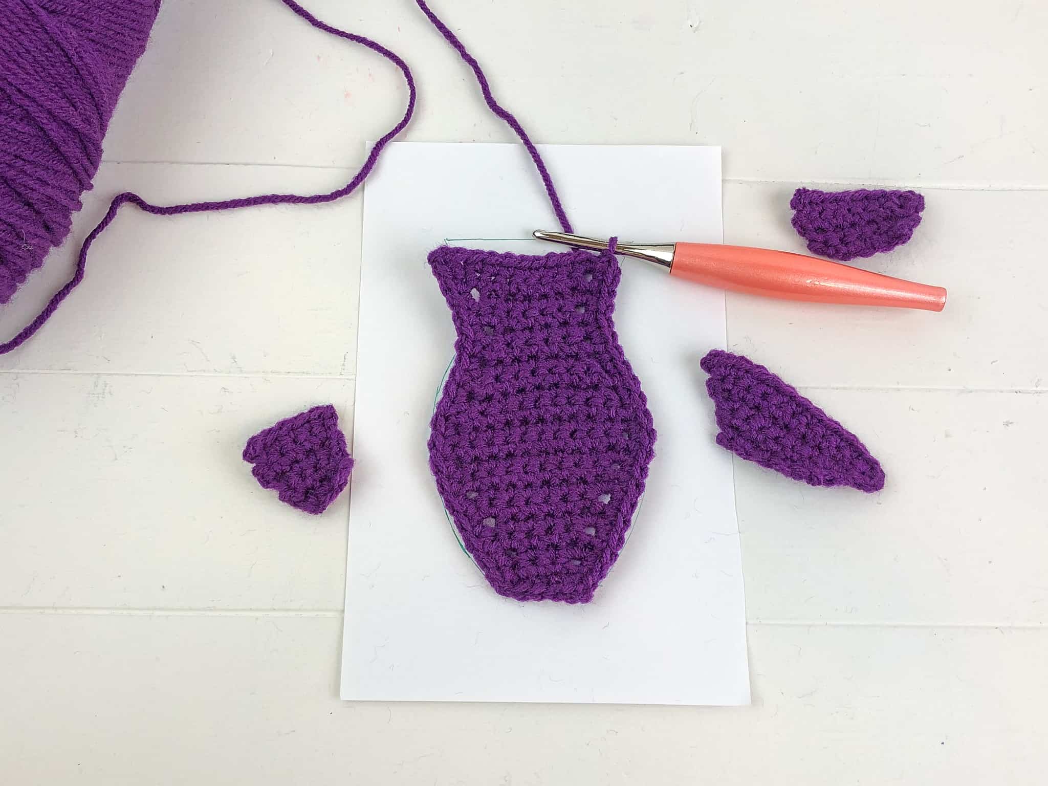 Single Crochet Applique: Crochet Painting Part 2 - Winding Road Crochet