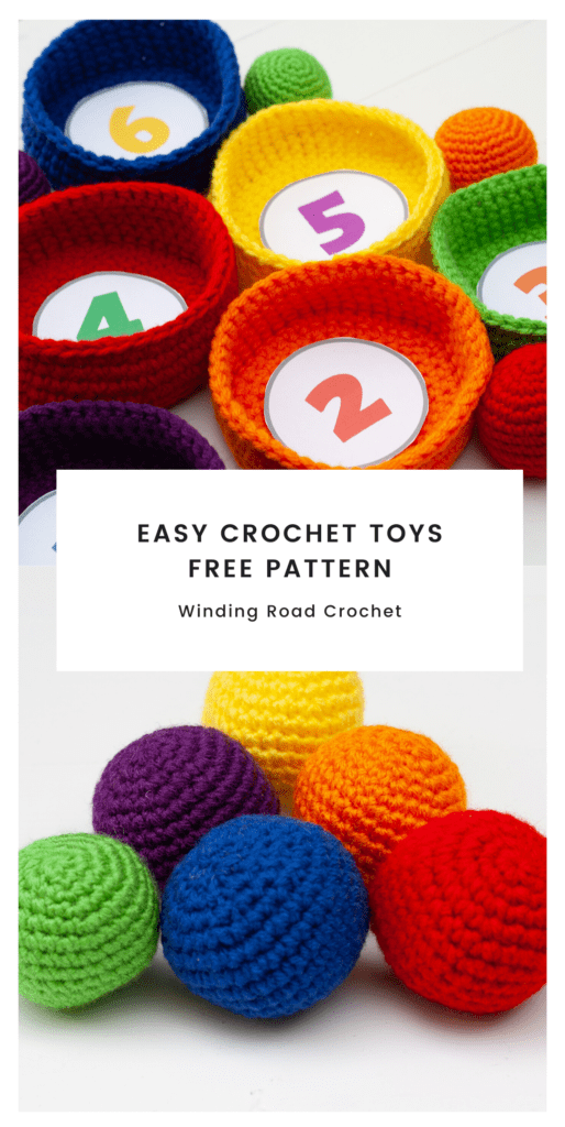 Easy Crochet Toys Pattern: Ball Toss Game - Winding Road Crochet
