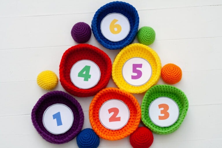 Crochet Toy Pattern: Shape and Color Sorting - Winding Road Crochet