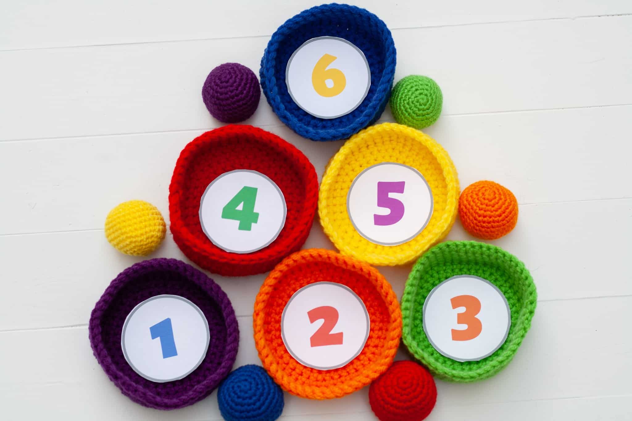 Quick Crochet Toy: Stacking Baskets and Ball - Winding Road Crochet