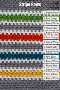 Modern Stripes Crochet Blanket Free Pattern - Winding Road Crochet