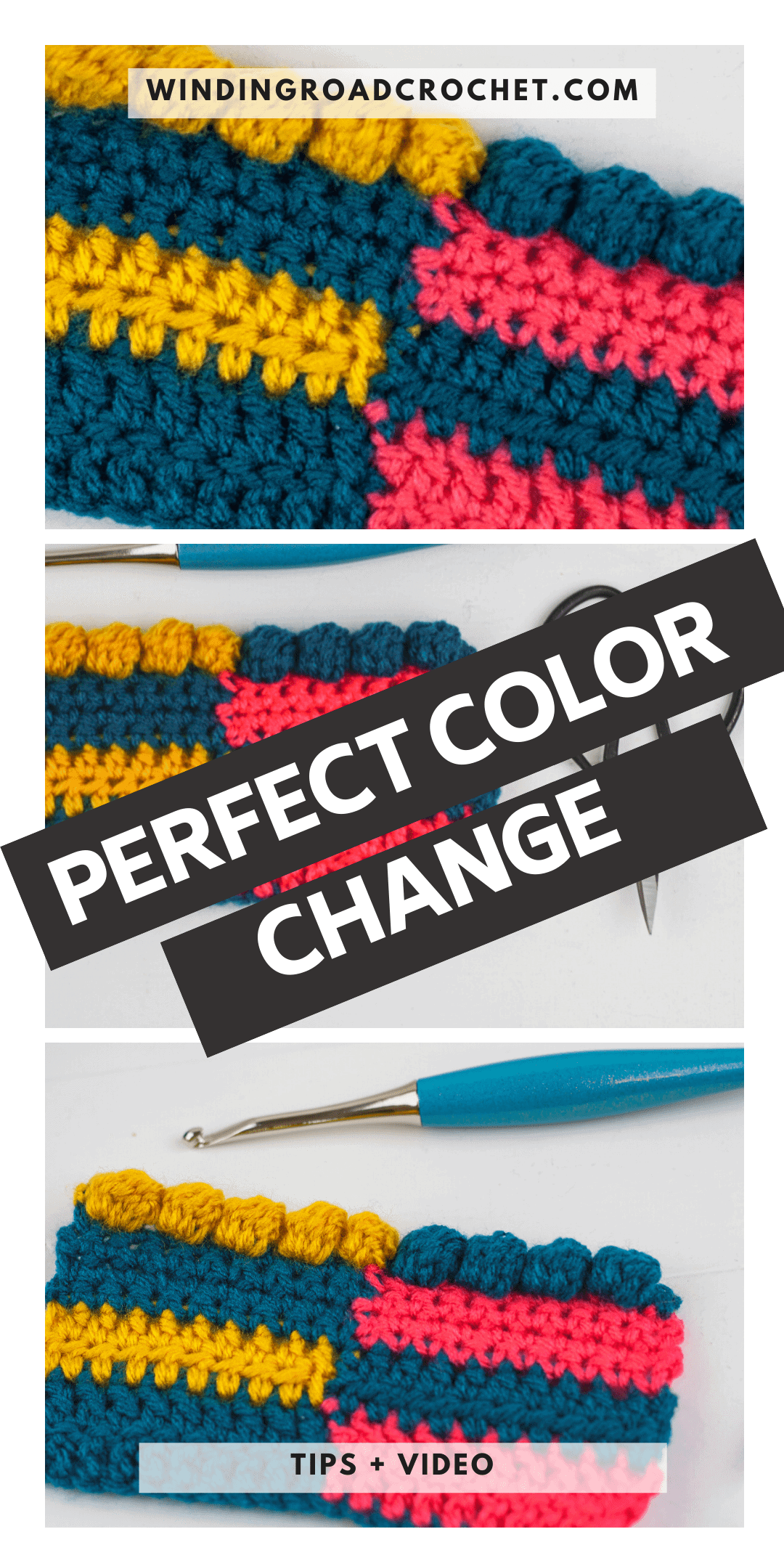 How to Change Colors in Crochet - Winding Road Crochet