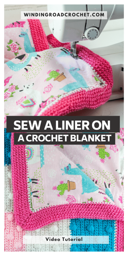How to Line a Crochet Blanket with Fabric - Winding Road Crochet