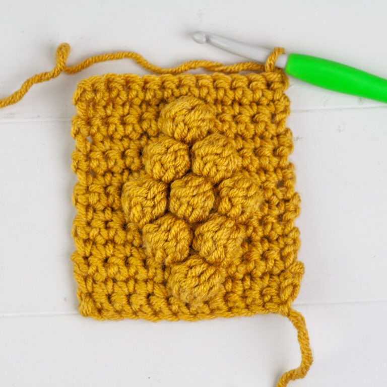 Bobble Stitch Crochet Tutorial + Practice Pattern - Winding Road Crochet