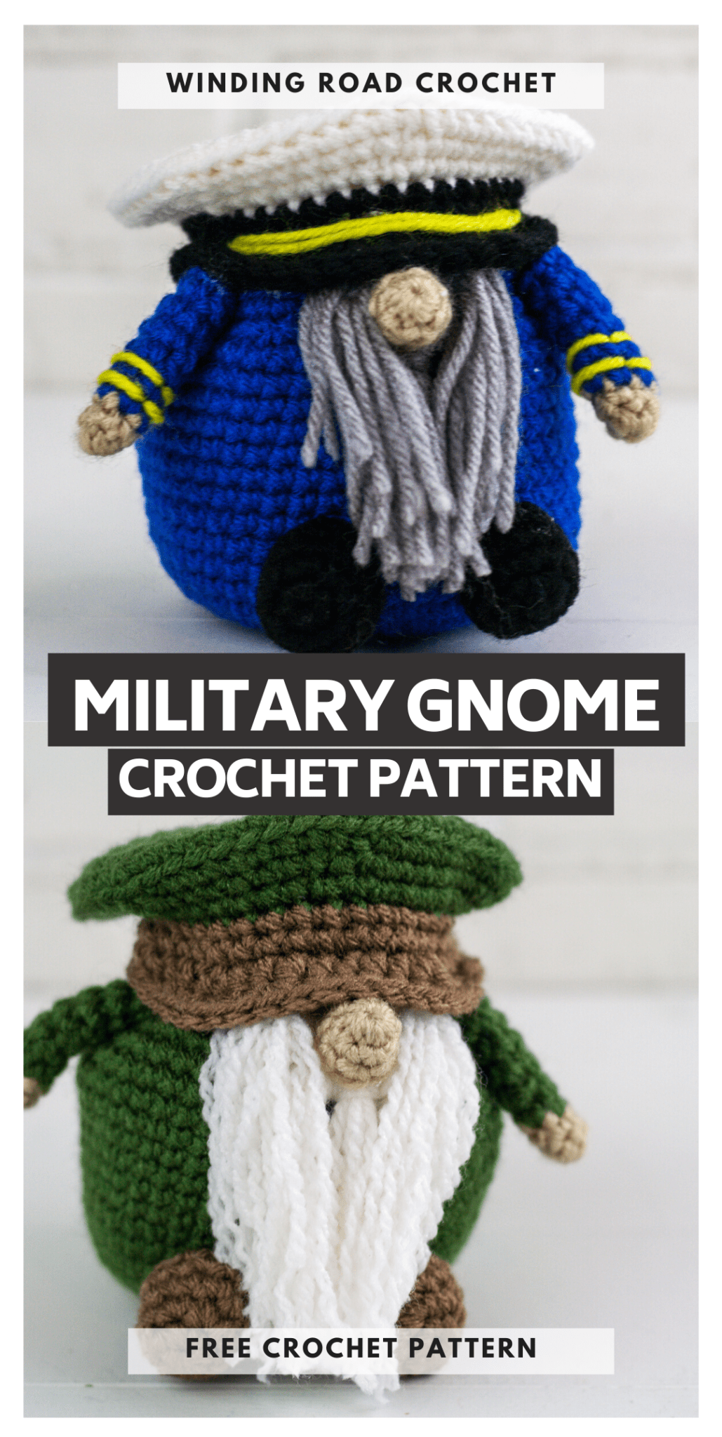 Crochet Military Gnome Free Pattern - Winding Road Crochet