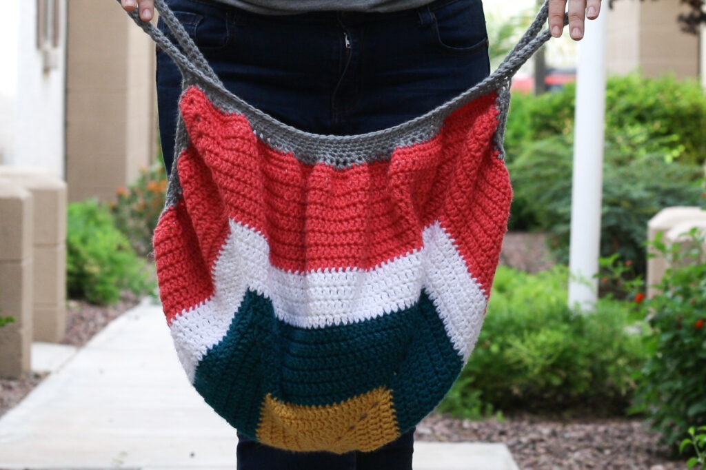 Crochet Tote Square Bottom Bag Free Pattern - Winding Road Crochet