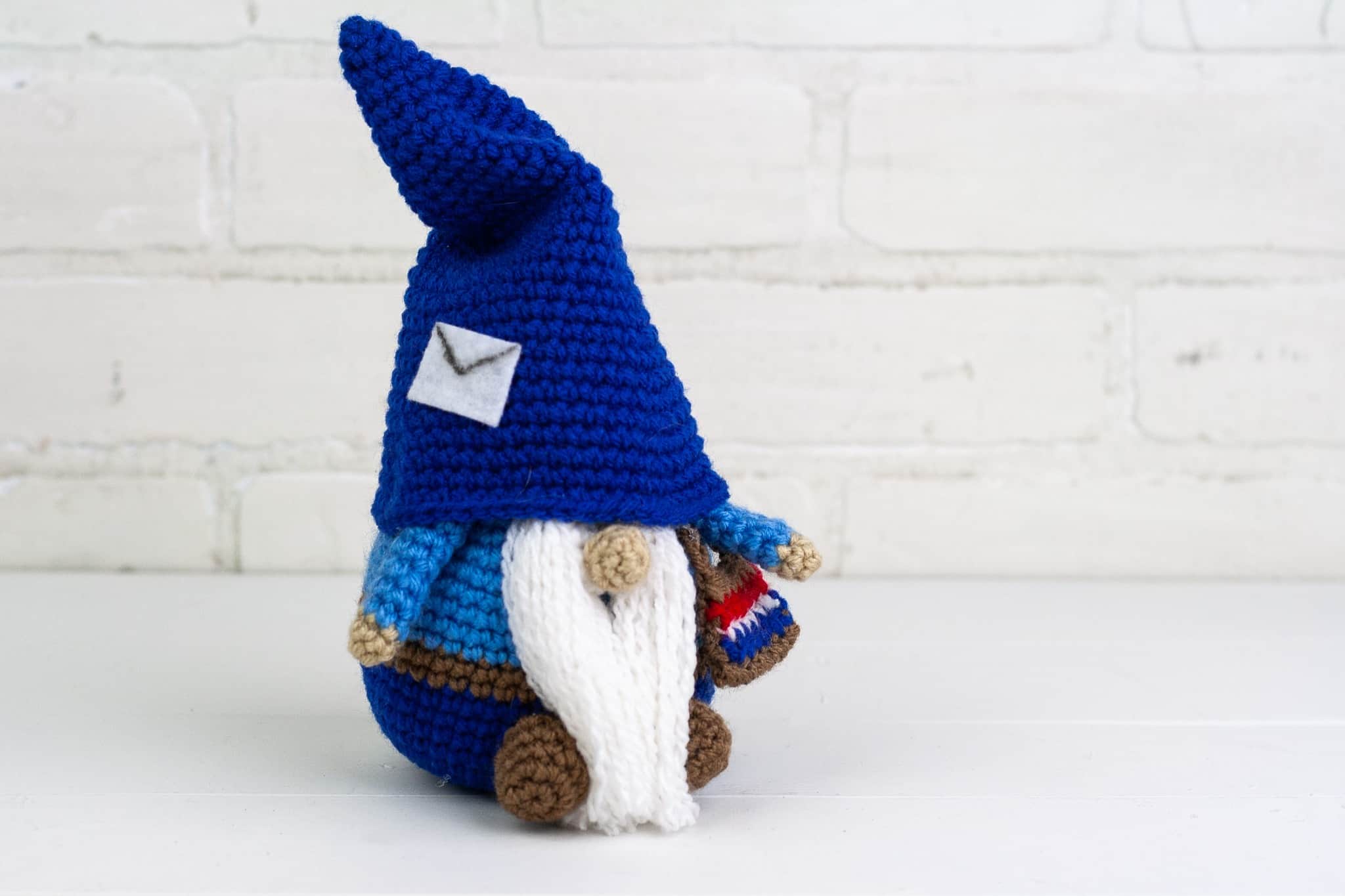 Crochet Mailman Gnome Free Pattern - Winding Road Crochet