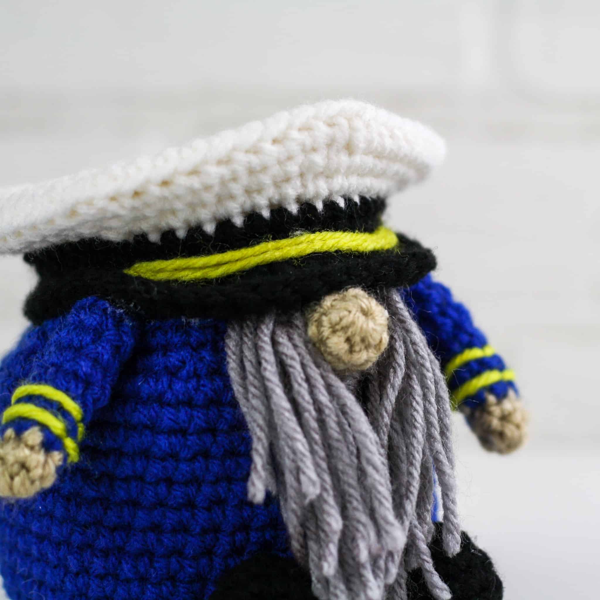 Crochet Military Gnome Free Pattern - Winding Road Crochet
