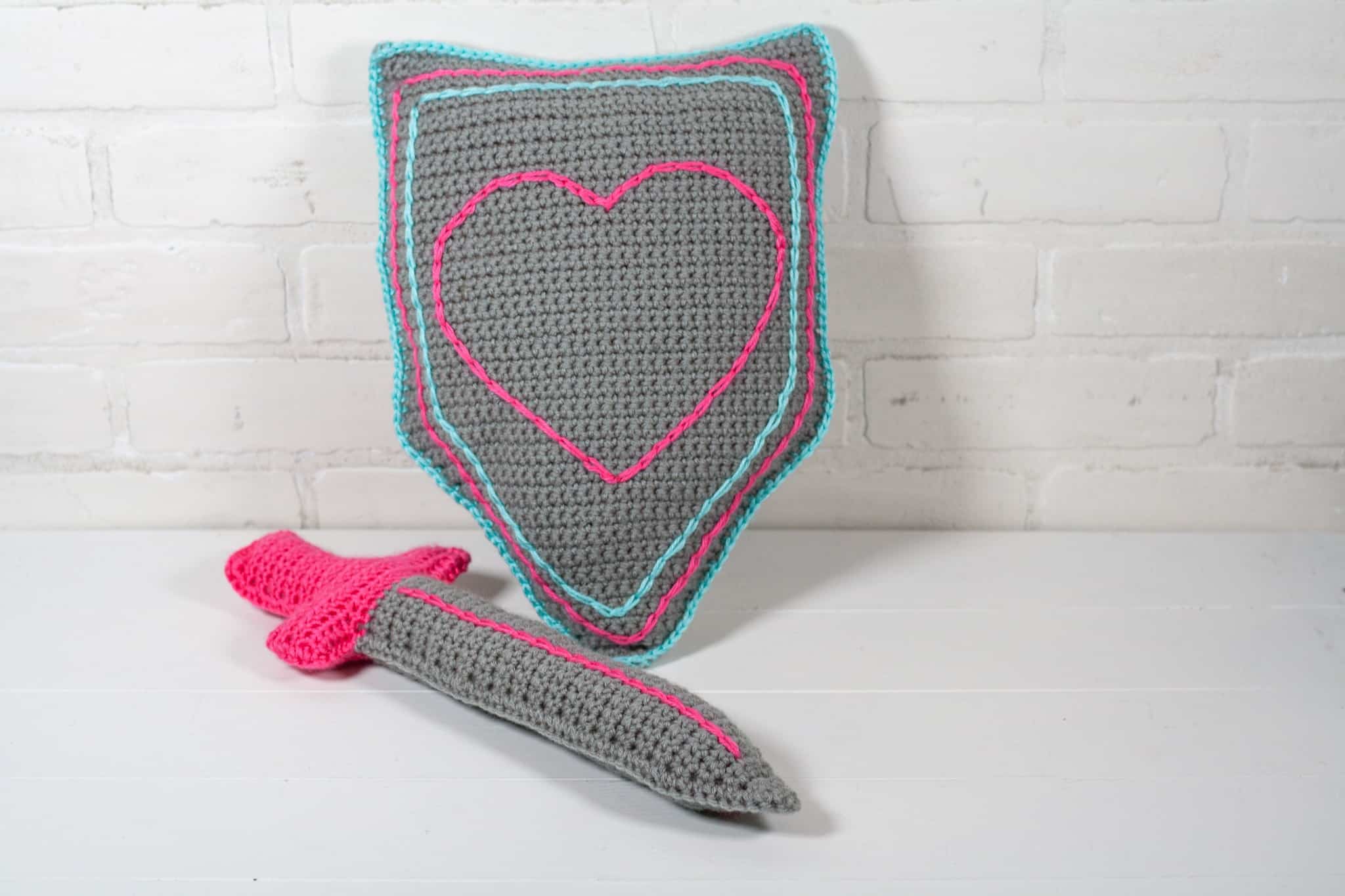 Crochet Sword and Shield Exciting Free Pattern - Winding Road Crochet