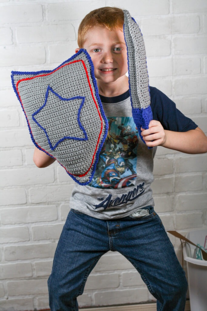 Crochet Sword and Shield Exciting Free Pattern - Winding Road Crochet