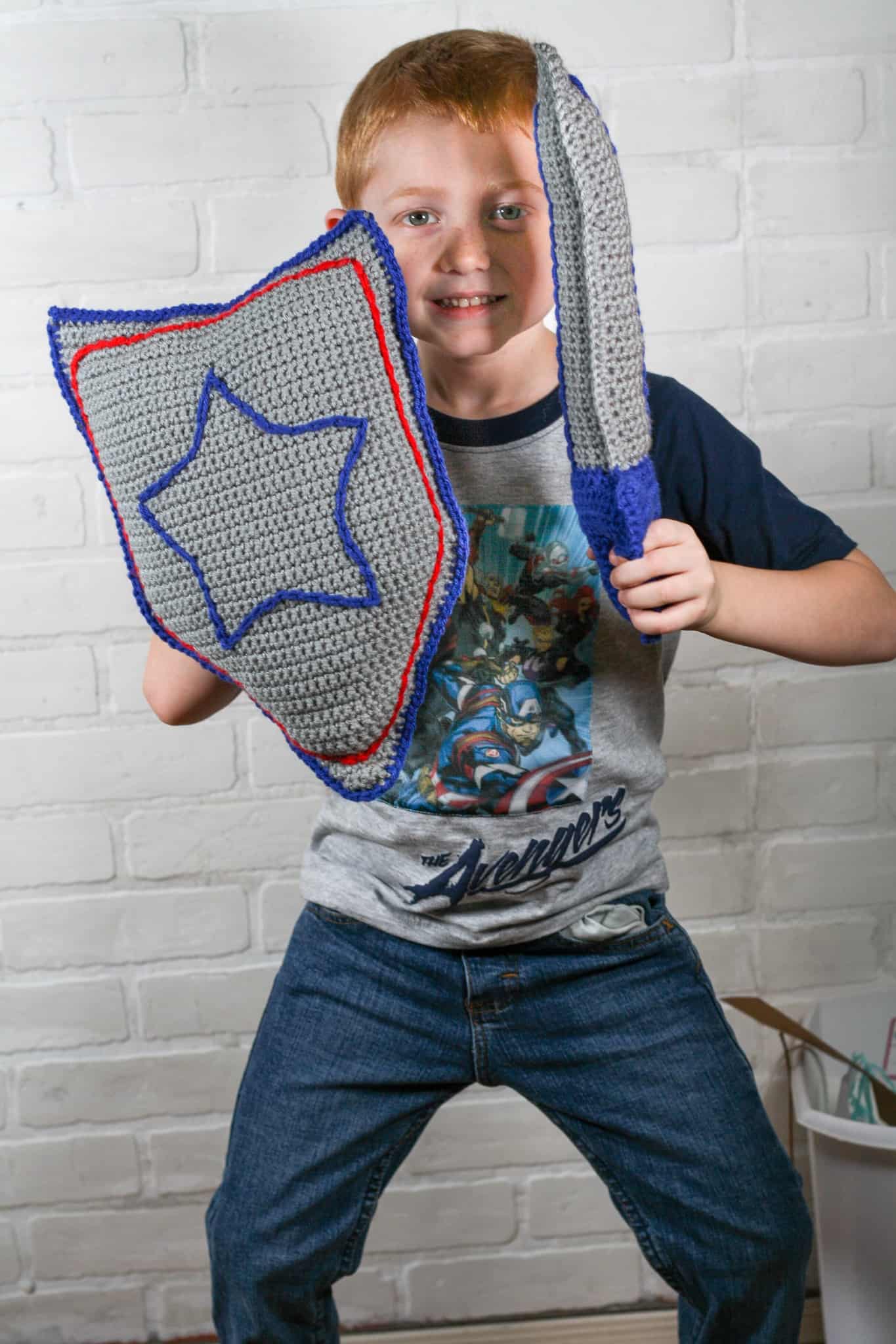 Crochet Sword and Shield Exciting Free Pattern - Winding Road Crochet