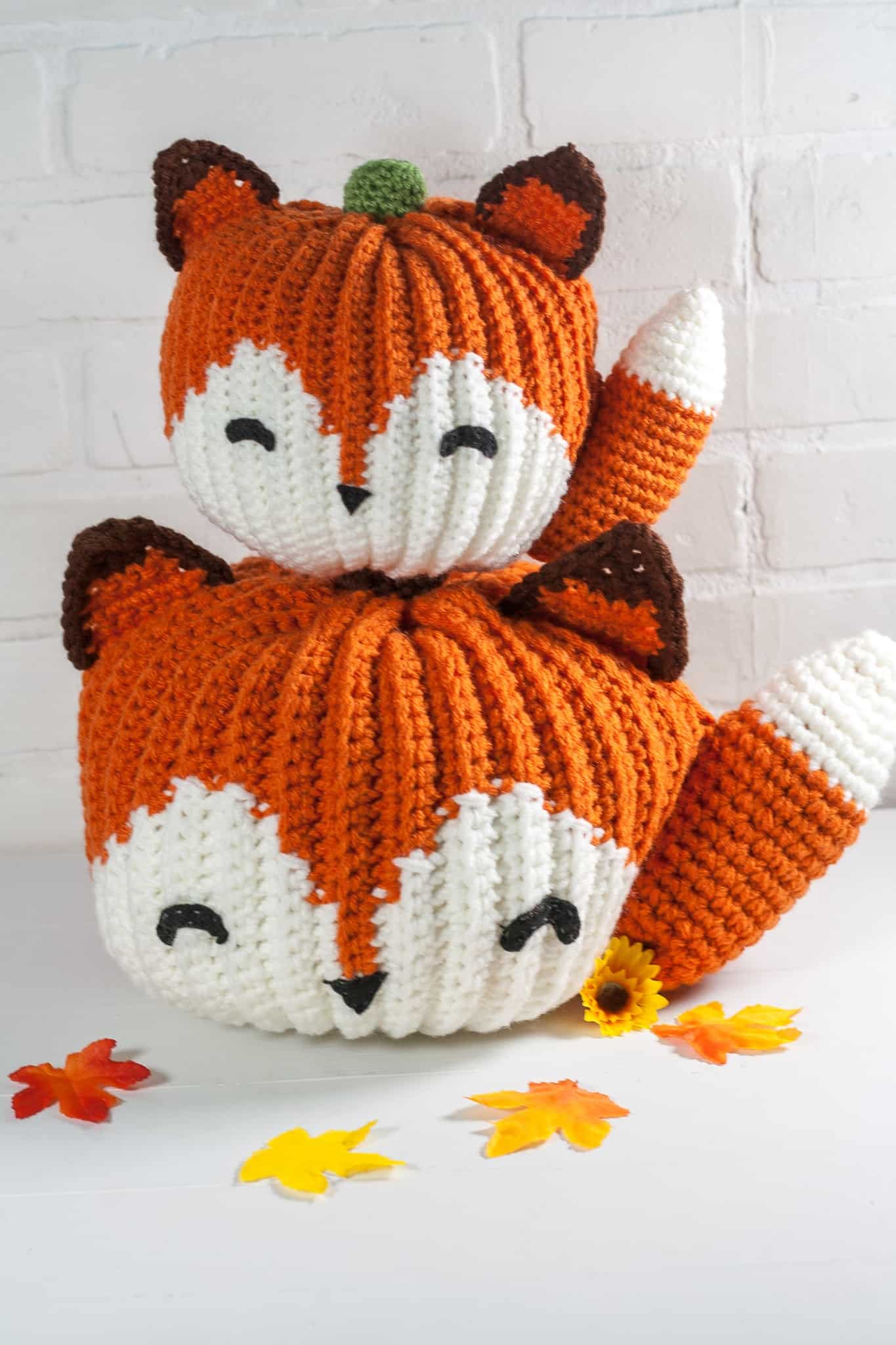 Crochet Fox Pumpkin Free Pattern and Video Tutorial - Winding Road Crochet