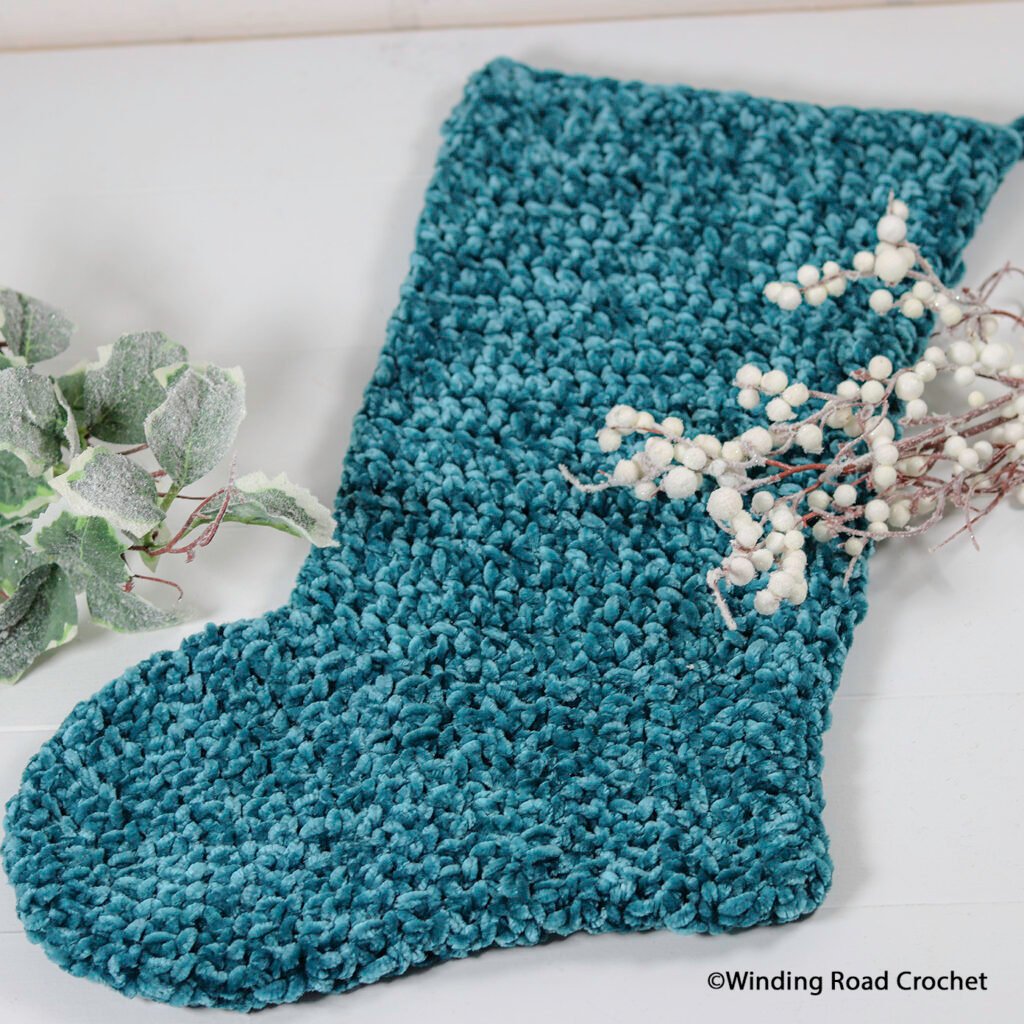 One Hour Stocking - Easy Free Crochet Pattern - Winding Road Crochet