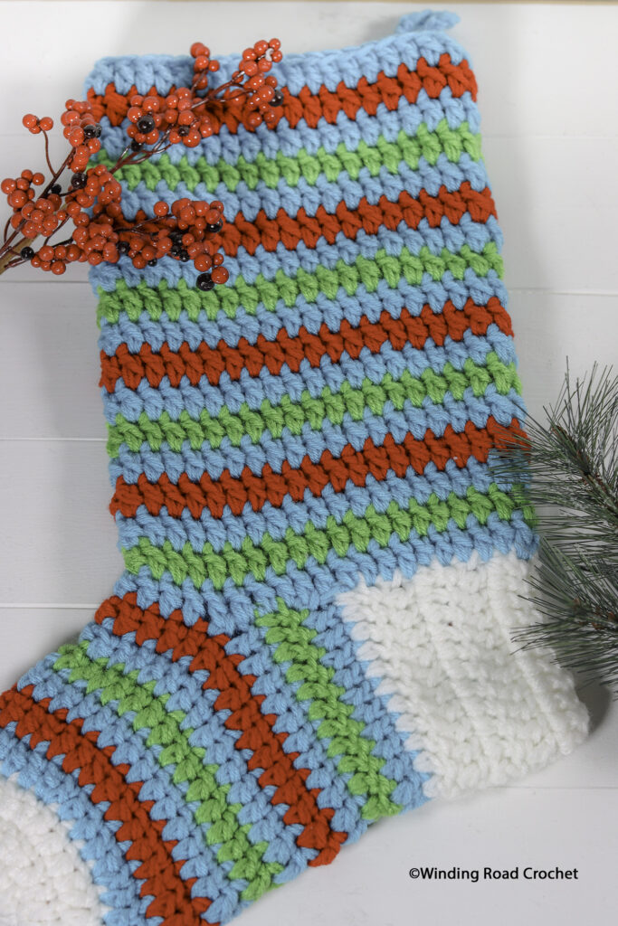 One Hour Stocking - Easy Free Crochet Pattern - Winding Road Crochet