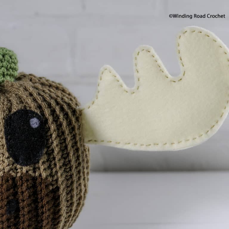 Quick Crochet Moose Pumpkin - Winding Road Crochet