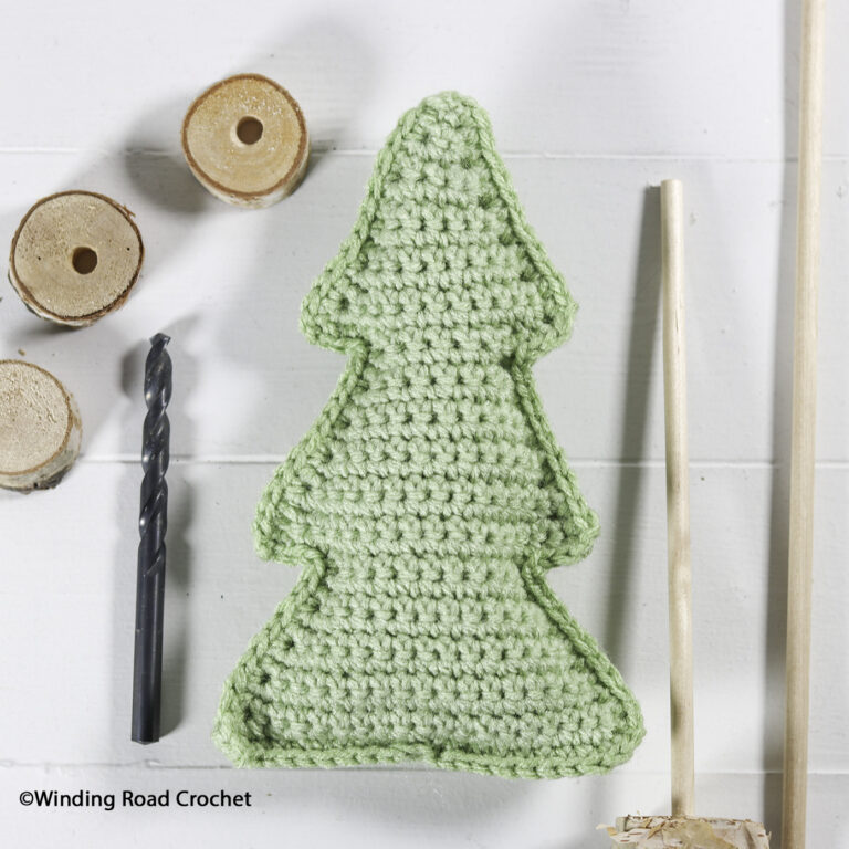 Simple Crochet Tree Set Perfect Winter Pattern - Winding Road Crochet