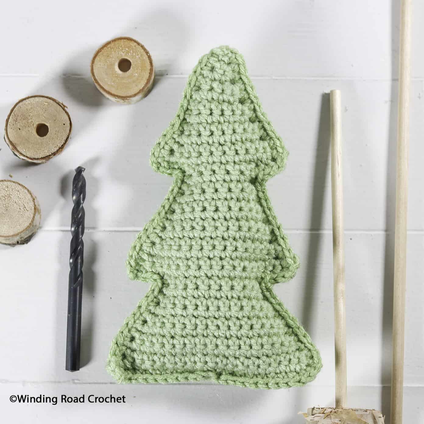 Simple Crochet Tree Set Perfect Winter Pattern - Winding Road Crochet
