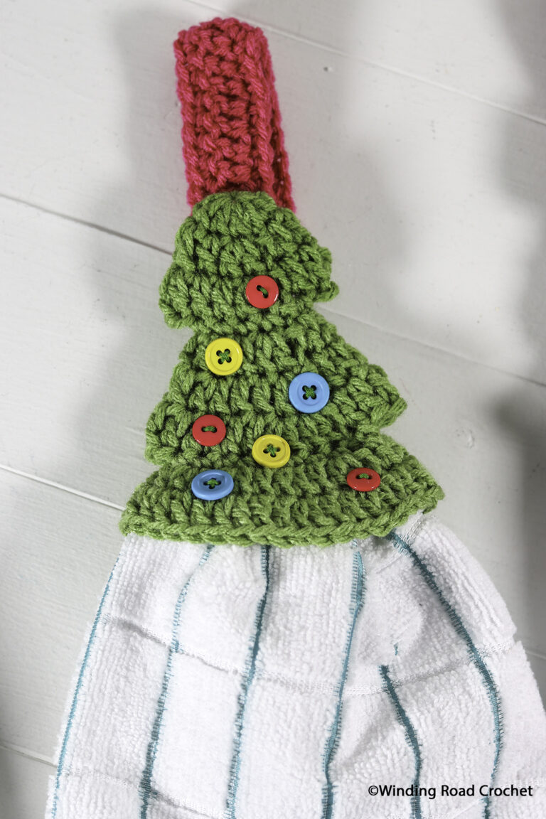 Crochet Towel Topper Quick Free Crochet Pattern - Winding Road Crochet