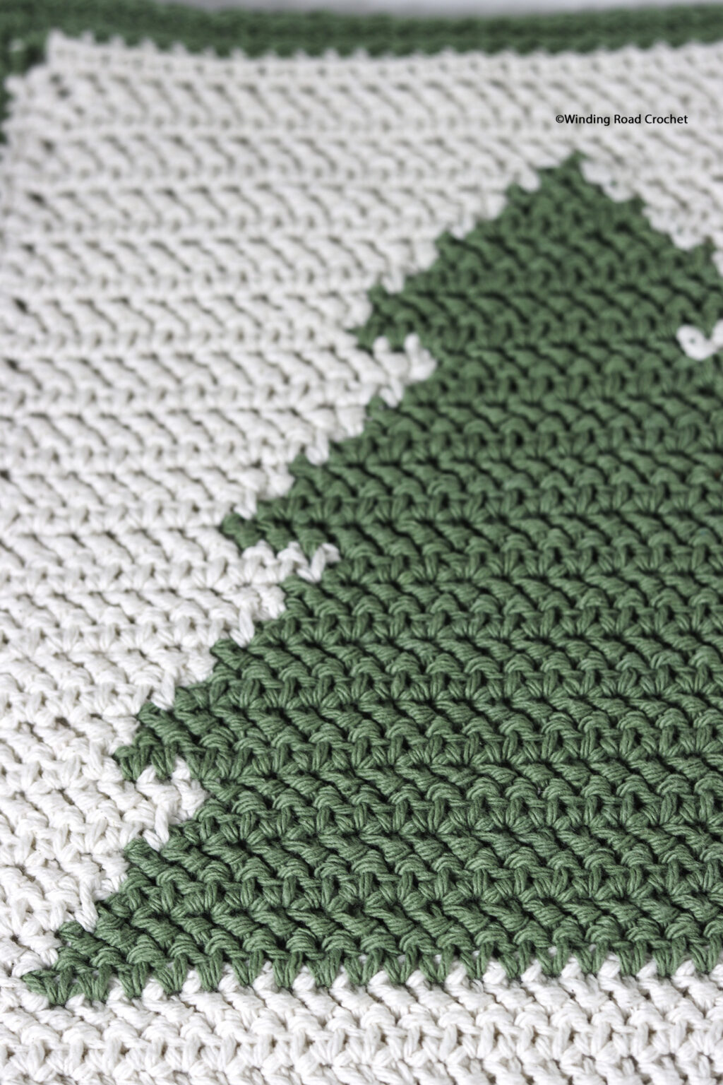 Evergreen Crochet Washcloth Simple Free Pattern - Winding Road Crochet
