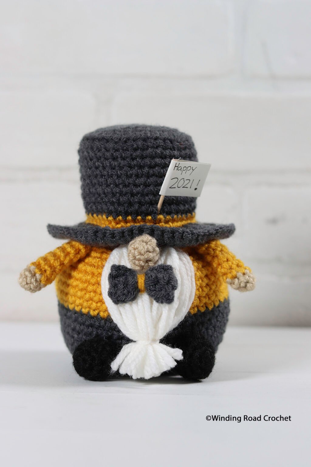 New Year's Gnome Free Crochet Pattern - Winding Road Crochet
