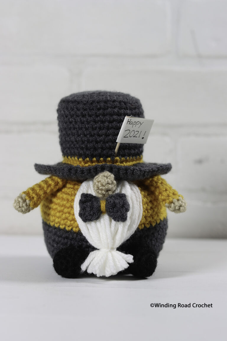 New Year's Gnome Free Crochet Pattern - Winding Road Crochet