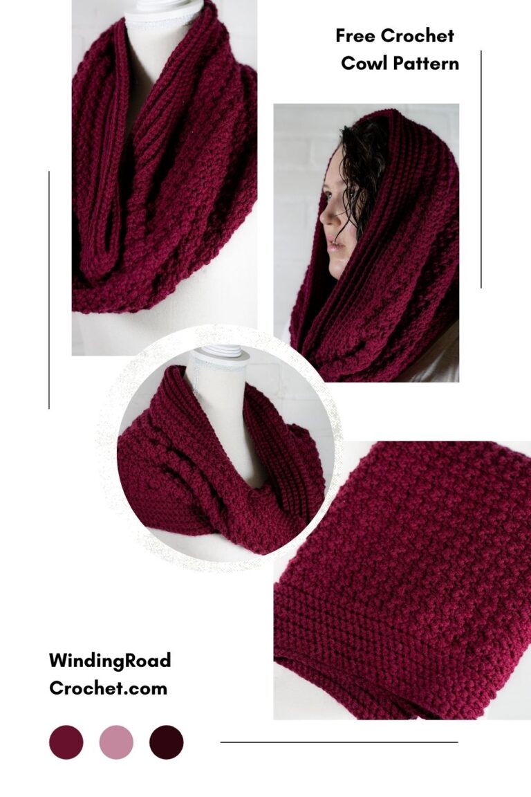 Textured Crochet Cowl to beat the scarf Free Pattern - Winding Road Crochet