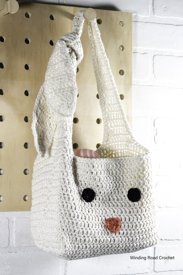 Crochet Bunny Bag Happy Spring Free Crochet Pattern - Winding Road Crochet