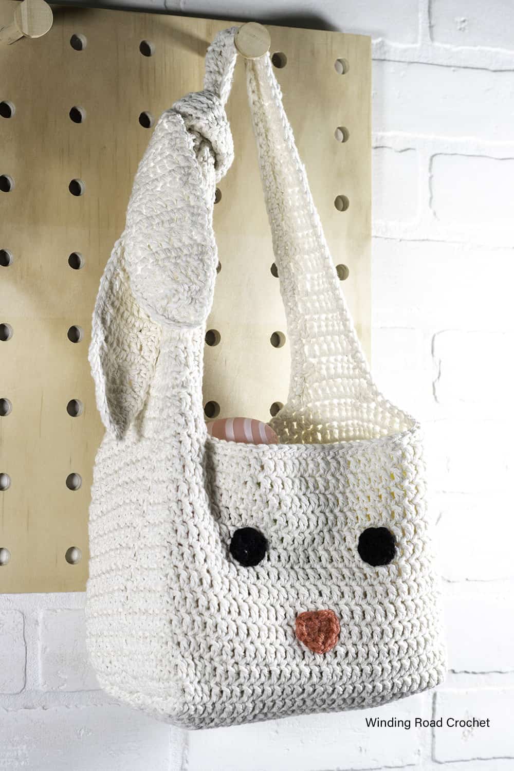 Crochet Bunny Bag Happy Spring Free Crochet Pattern - Winding Road Crochet