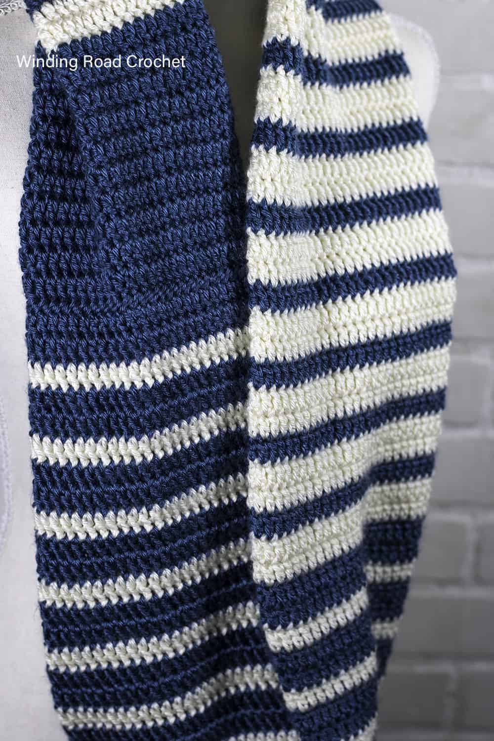 Striped Crochet Scarf a Colorful Free Crochet Pattern - Winding Road ...