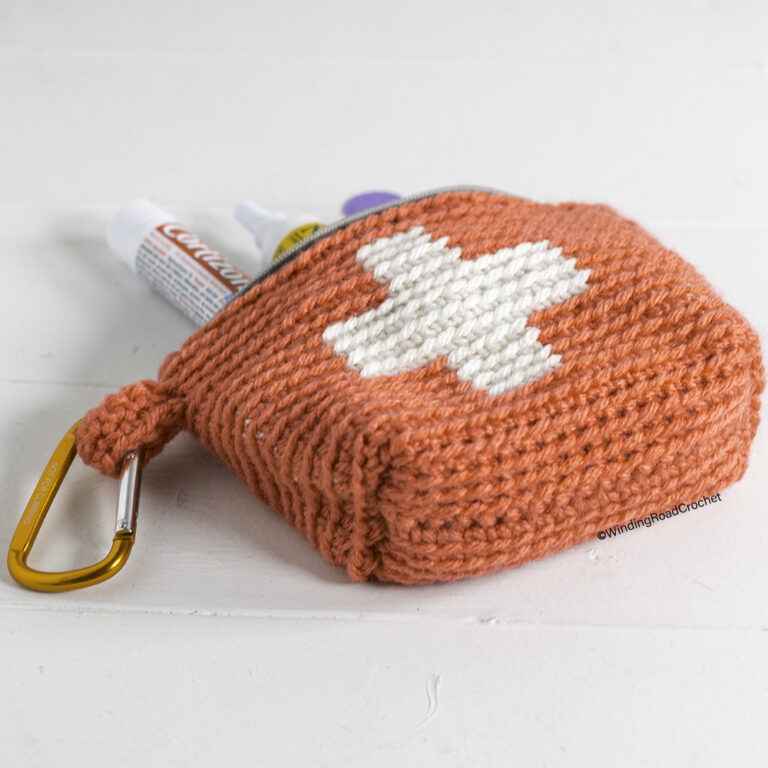 Helpful Crochet Pouch | Mini First Aid Kit Pattern You Need - Winding ...