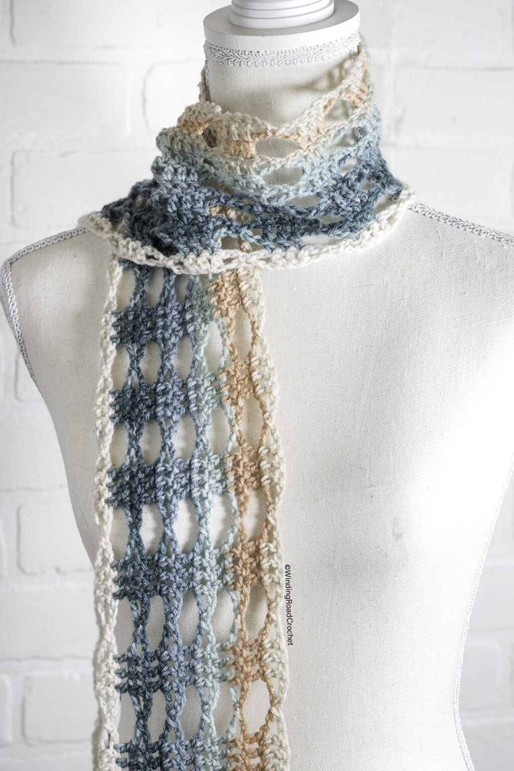 Crochet Lace Shawl Easy One Skein Pattern with Video - Winding Road Crochet