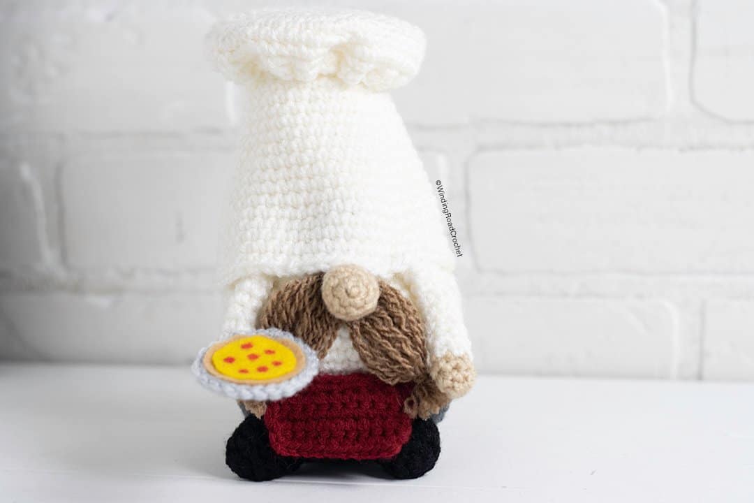 Crochet Chef Gnome: Free Pattern for a Baker Gnome - Winding Road Crochet